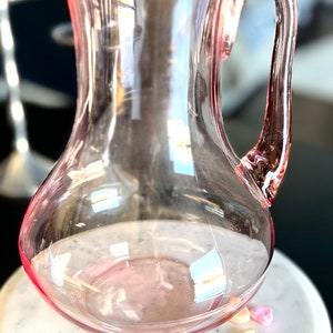 Vintage PINK Depression Glass Pitcher Large Lemonade, Summer Porch Pink ...