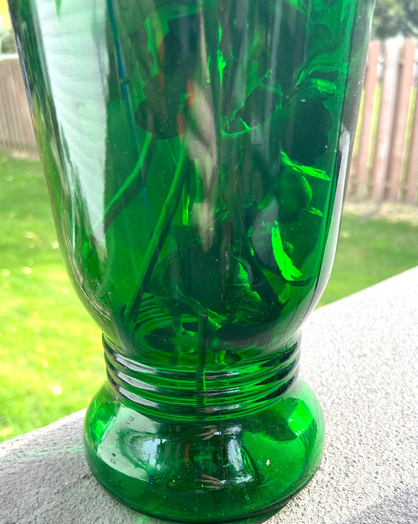 Vintage Emerald Green Cleveland Napco Glass Floral Vase - Etsy