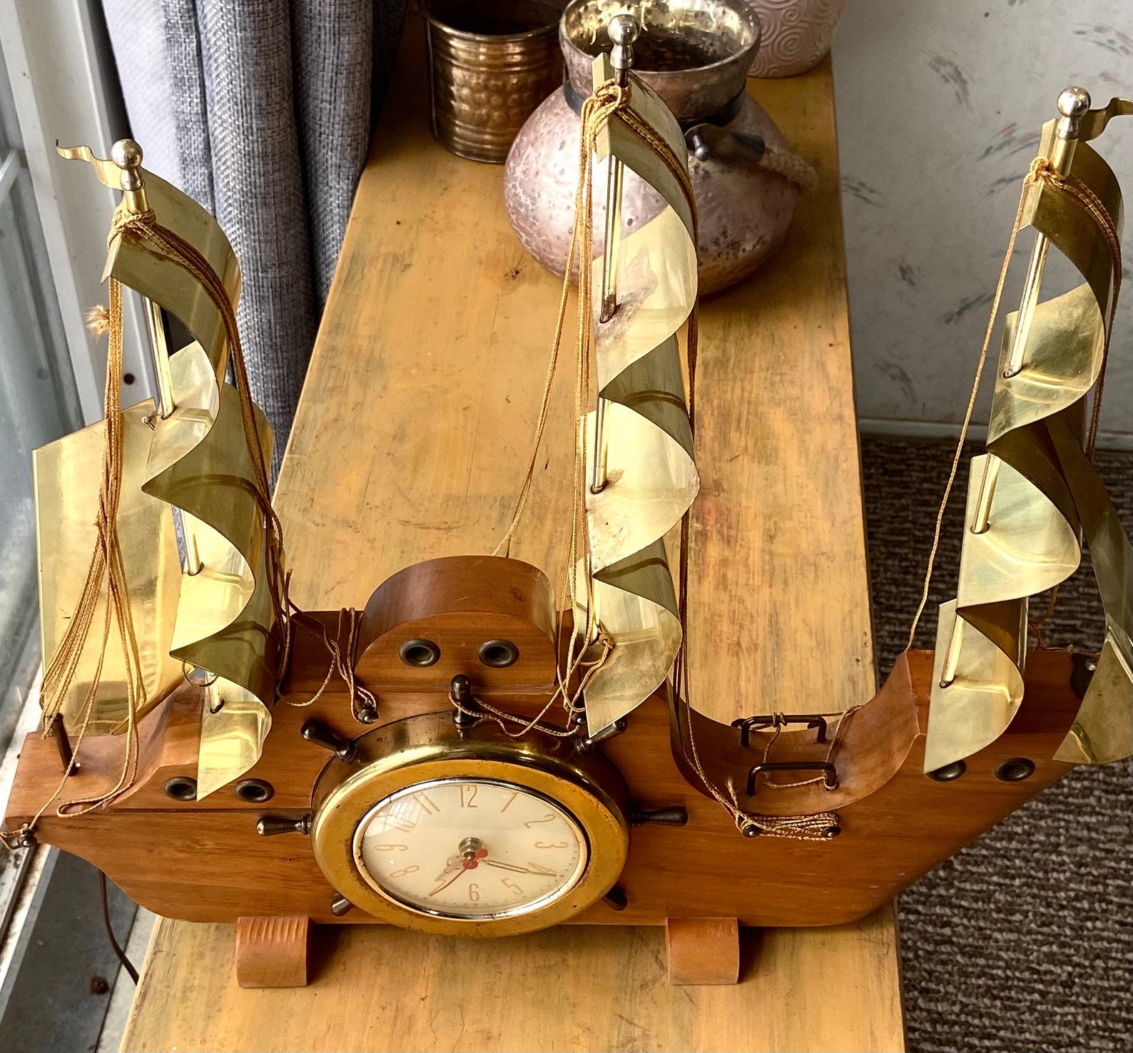 Vintage Pirate CLOCK works Novelty National Silver Brass New - Etsy