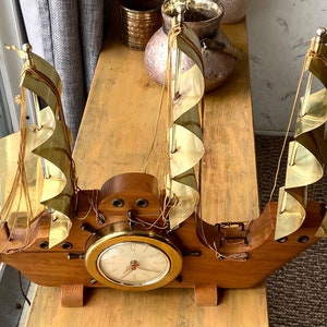 Vintage Pirate CLOCK works Novelty National Silver Brass New Jersey Co ...