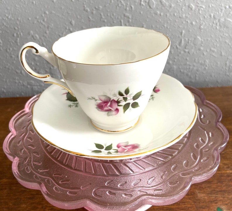 Vintage Regency England Rose Teacup/ Saucer REGENCY English - Etsy