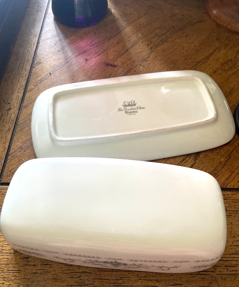 Vintage WADE Japan Porcelain Pattern diane Covered Butter - Etsy