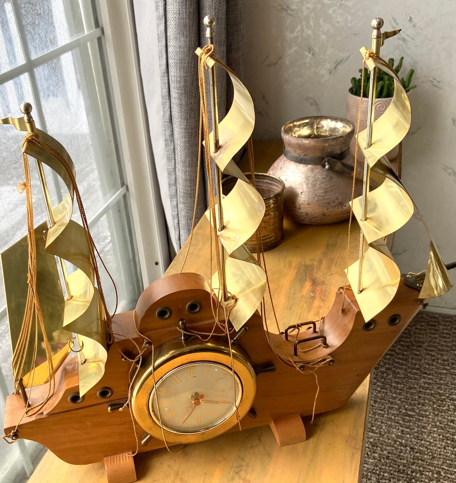 Vintage Pirate CLOCK works Novelty National Silver Brass New - Etsy