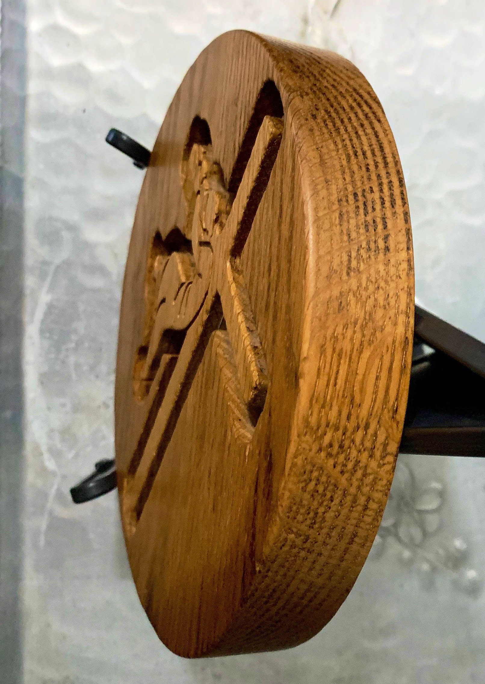 Vintage Easter Jesus Circular Hand Etched Carving of Hardwood Wall ...
