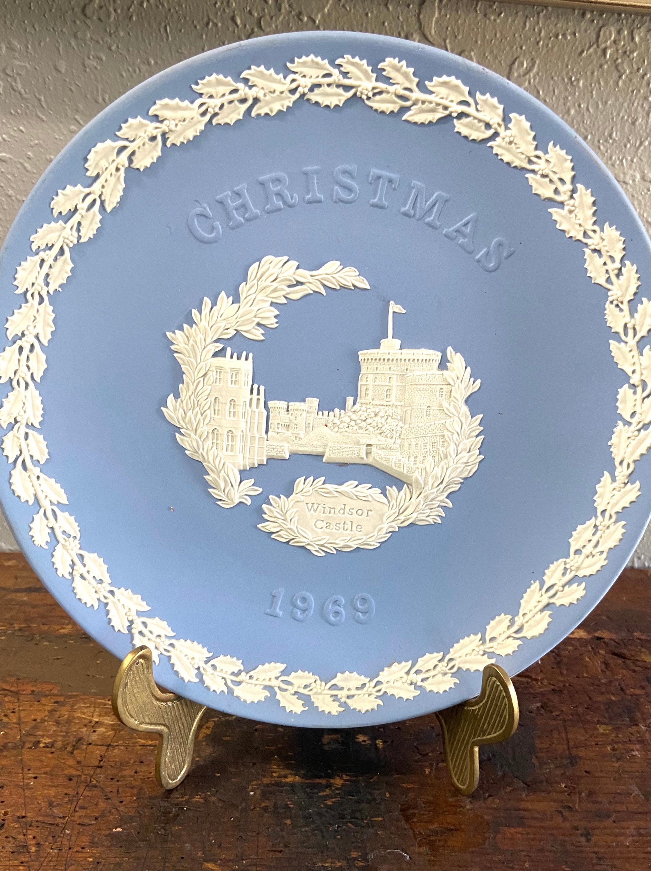 WedgWood Blue Jasperware Christmas Plate 1969 Collectible Plates Art ...