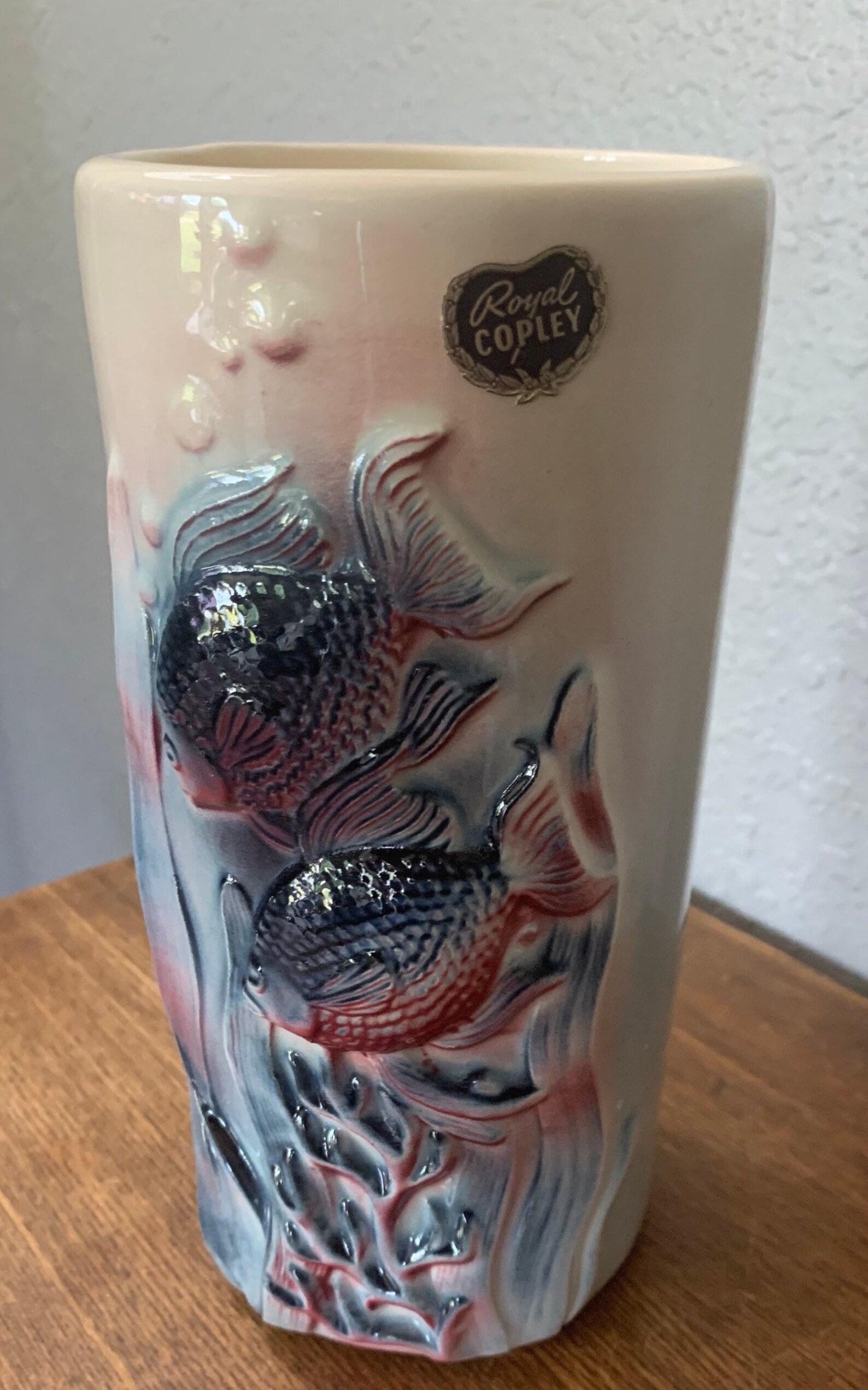 Vintage Royal Copley Purple/ Blue/cream Koi Pottery Ceramic - Etsy