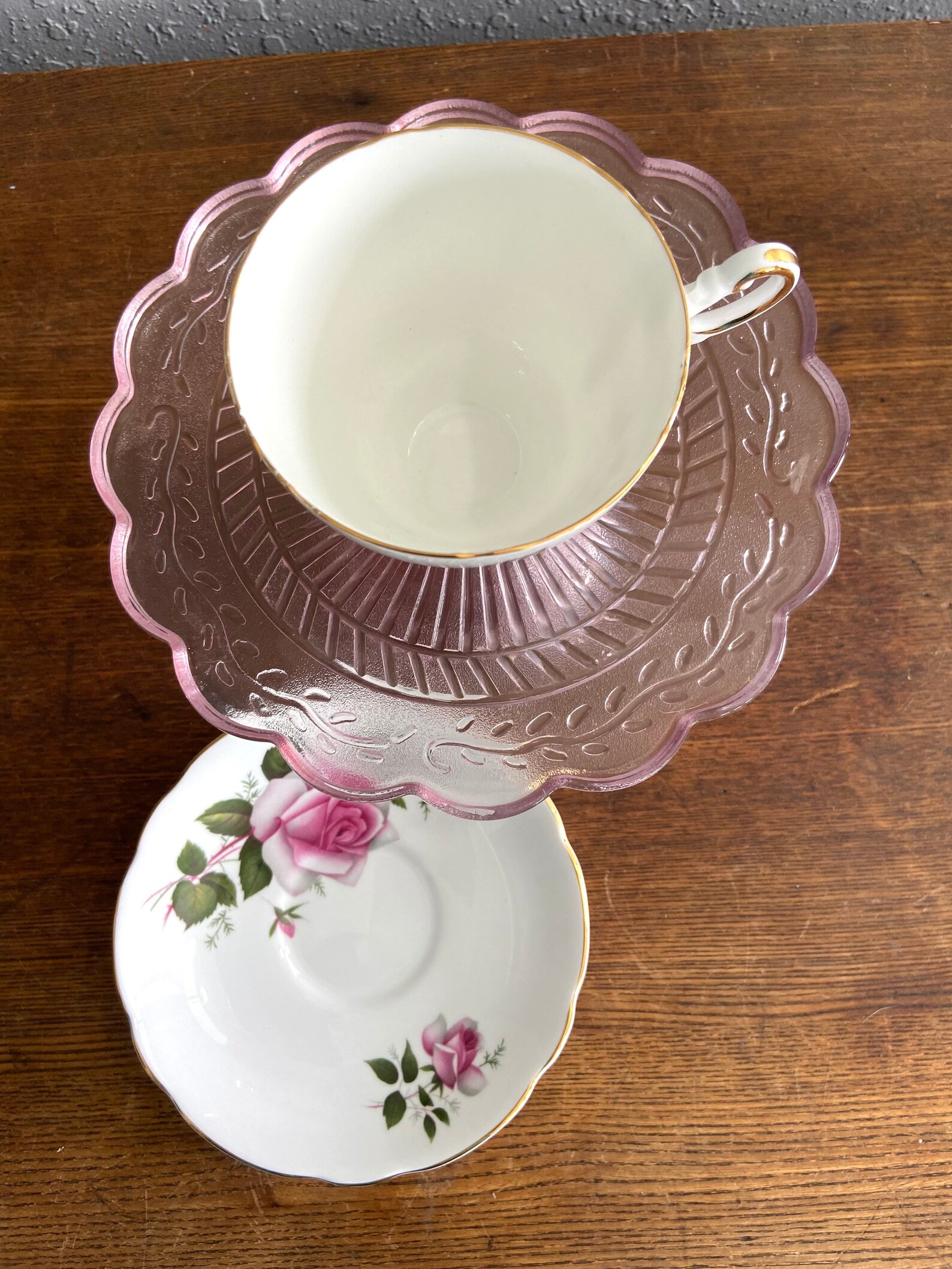 Vintage Regency England Rose Teacup/ Saucer, REGENCY English Bone China ...