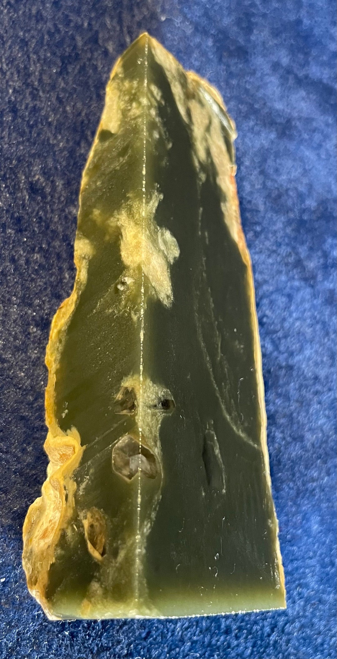 Wyoming Olive Jade With Crystals - Etsy