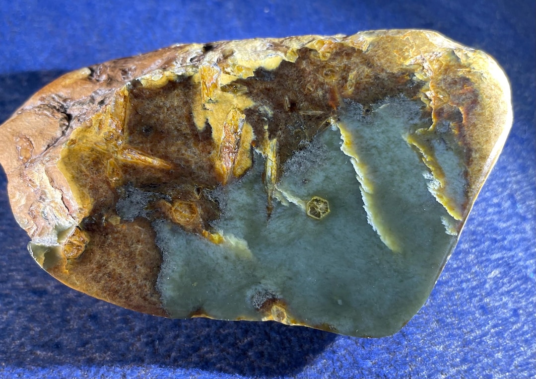 Wyoming Bull Canyon Type Jade Stone Polished Window - Etsy