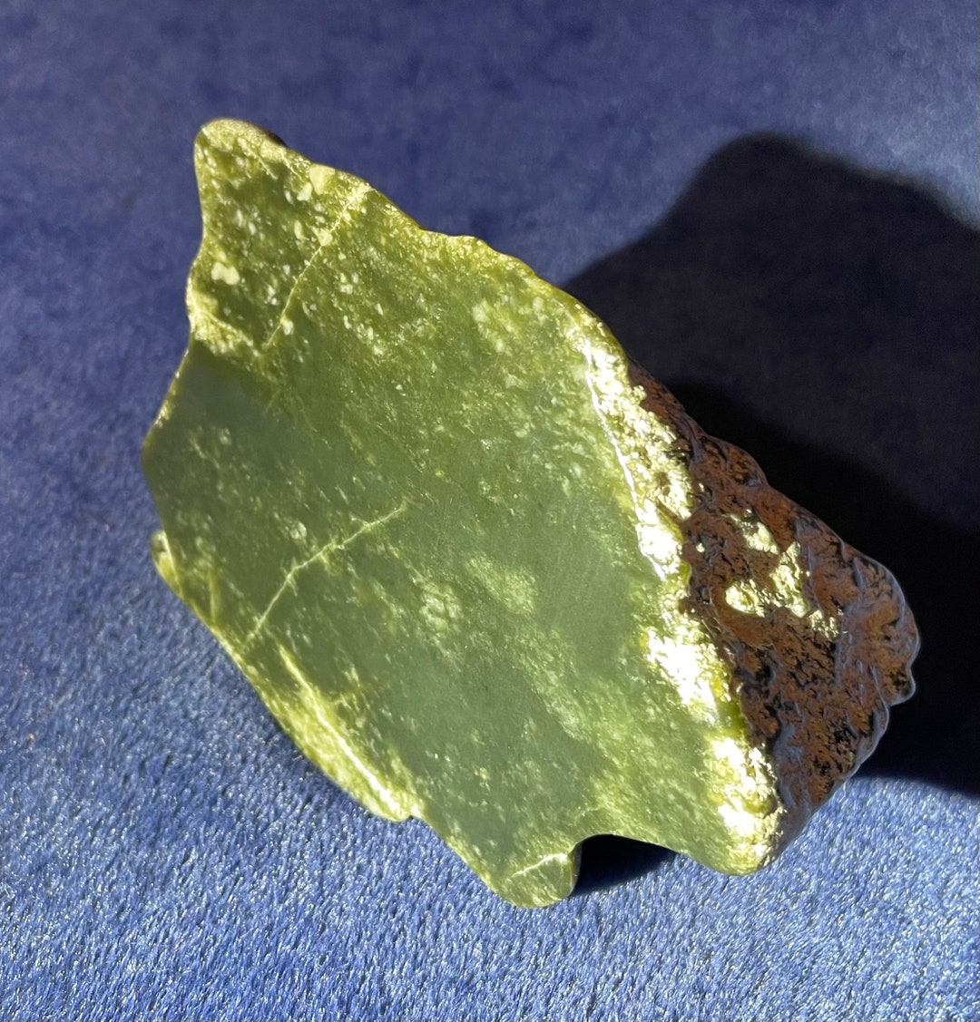 Wyoming Snowflake Olive Jade Polished Chunk - Etsy