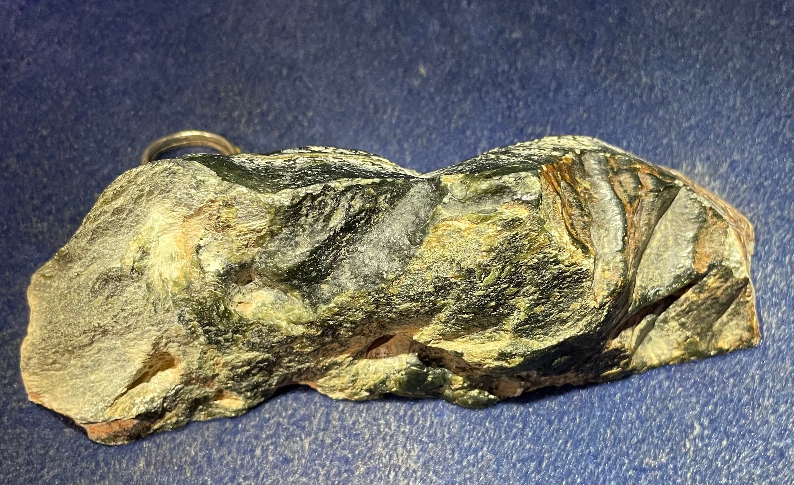 Wyoming Olive Jade Cut Chunk | Etsy UK