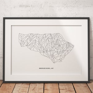 Bridger Bowl Ski Map Bridger Bowl MT Bridger Bowl Trail Map - Etsy