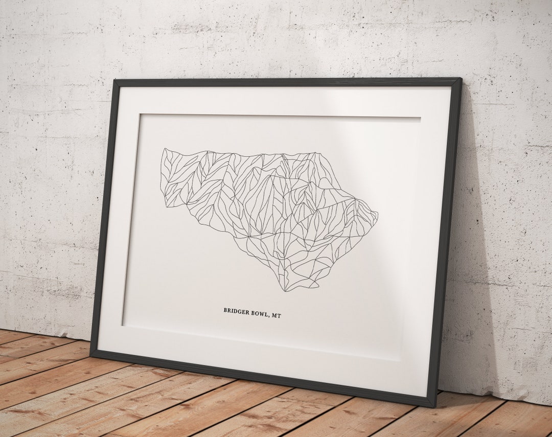Bridger Bowl Ski Map Bridger Bowl MT Bridger Bowl Trail Map - Etsy