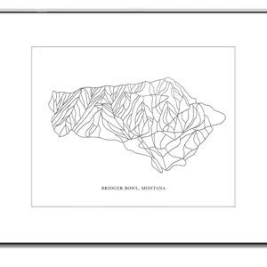 Bridger Bowl Ski Map Bridger Bowl MT Bridger Bowl Trail Map - Etsy