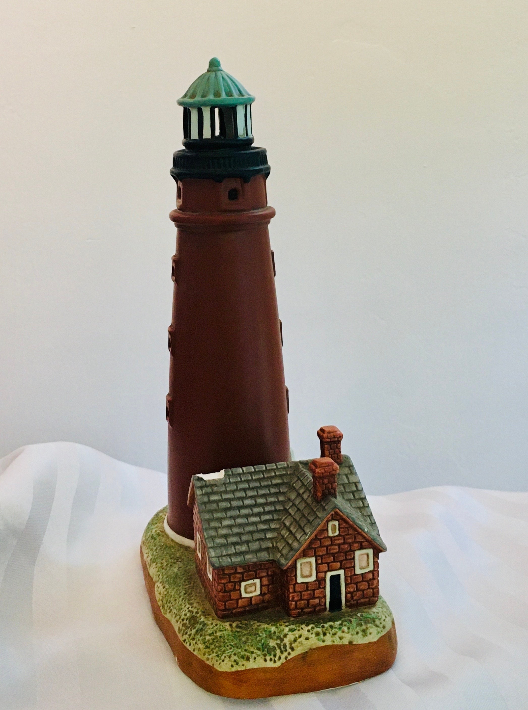 Vintage Ceramic 10 Tall Lighthouse Replica ponce De Leon Inlet of 1887 ...