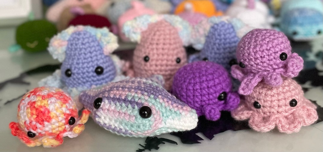 Random Sea Creatures Plushies mini - Etsy