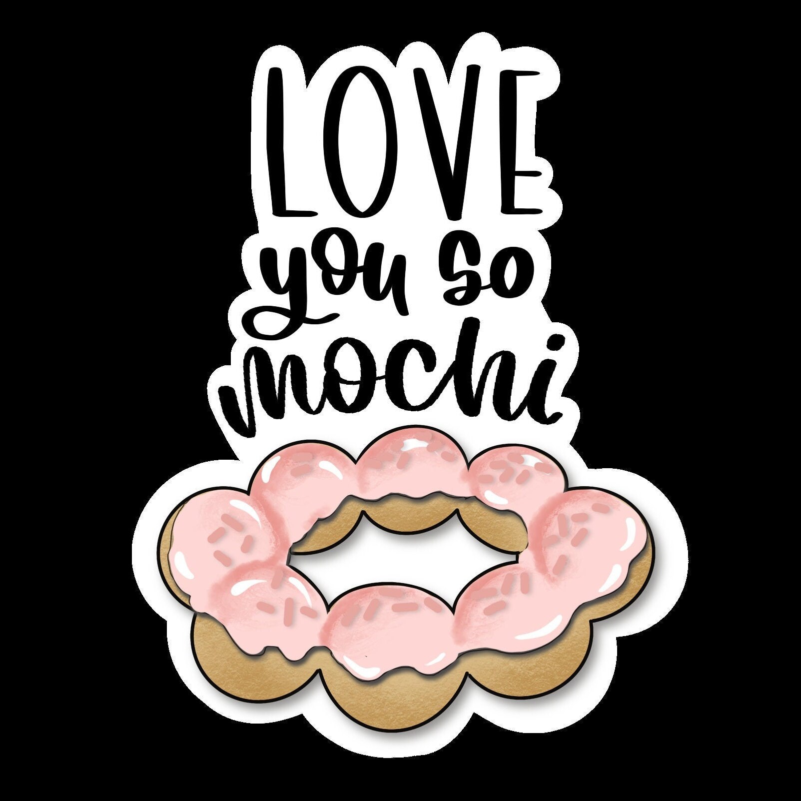 Love You so Mochi Stickers - Etsy