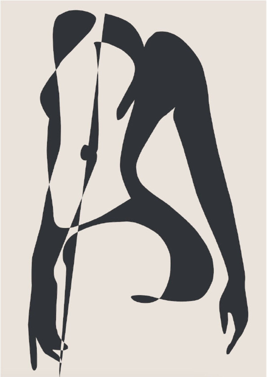 Line Drawing - Life Sketch - Minimalist Print - Modern Art Print ...