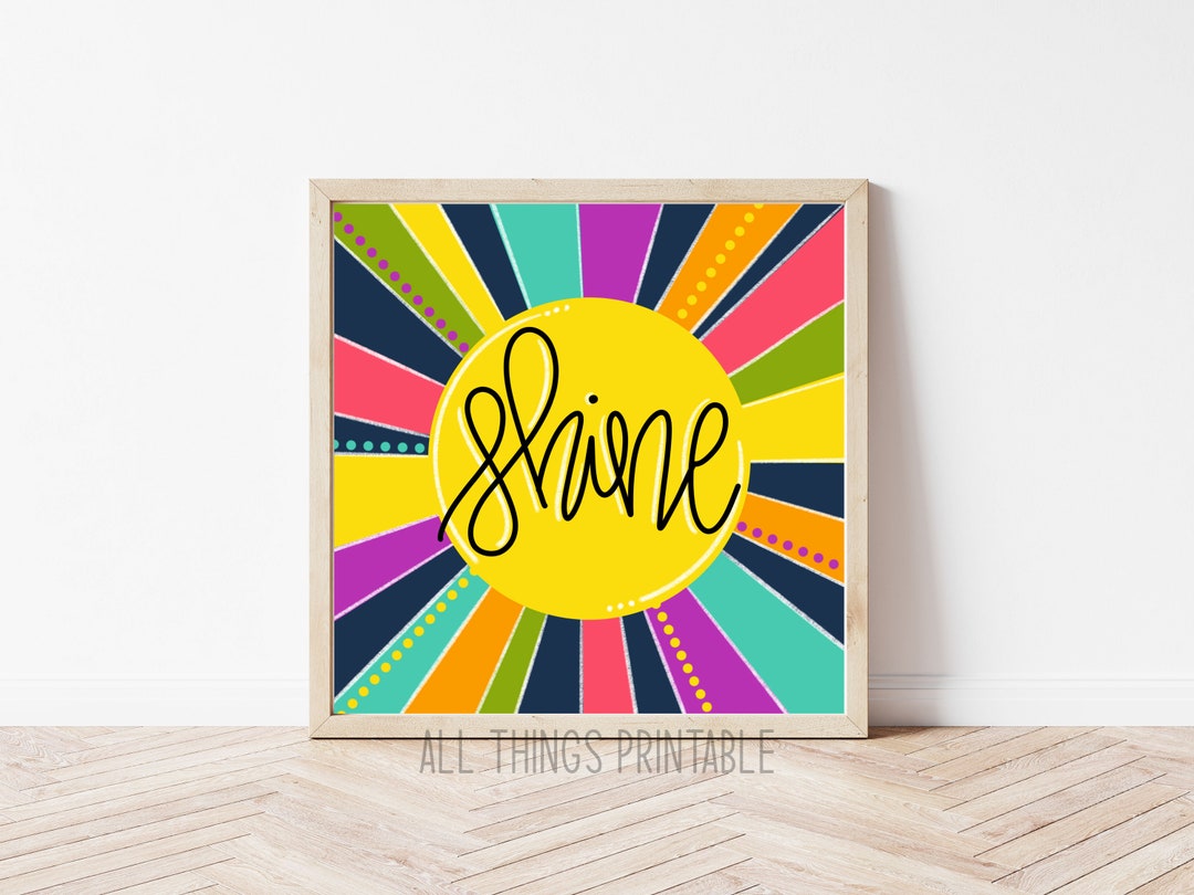 Shine Sublimation PNG Design - Digital Download - Printable Art - Happy ...