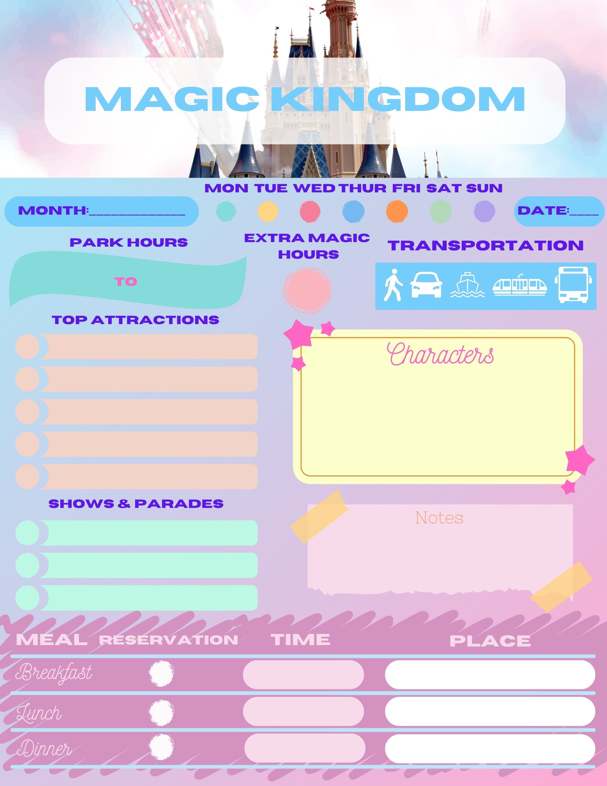 WDW 2025 Daily Park Planner With Skip-the-line Strategy - Etsy