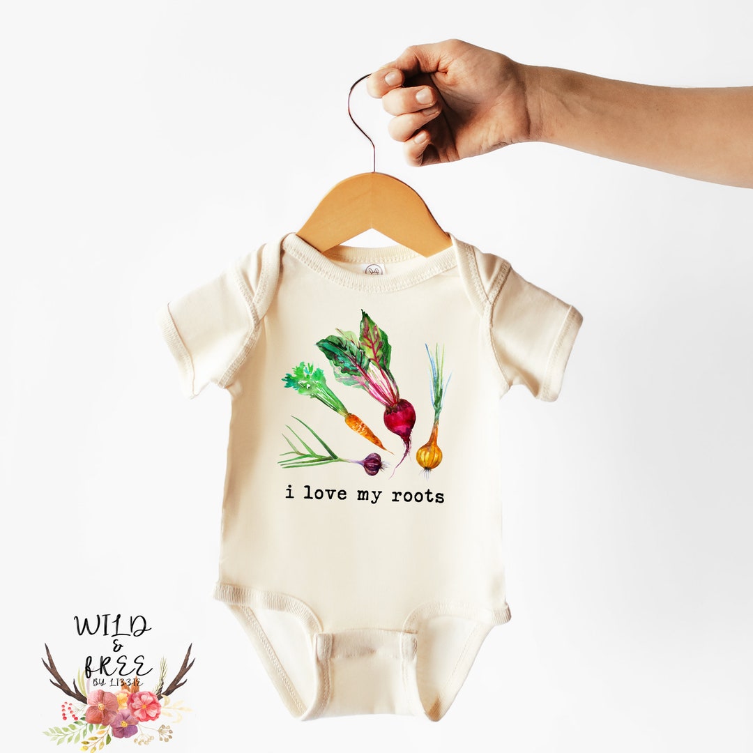 I Love My Roots Vegetable Bodysuit Vegetable Onesie - Etsy
