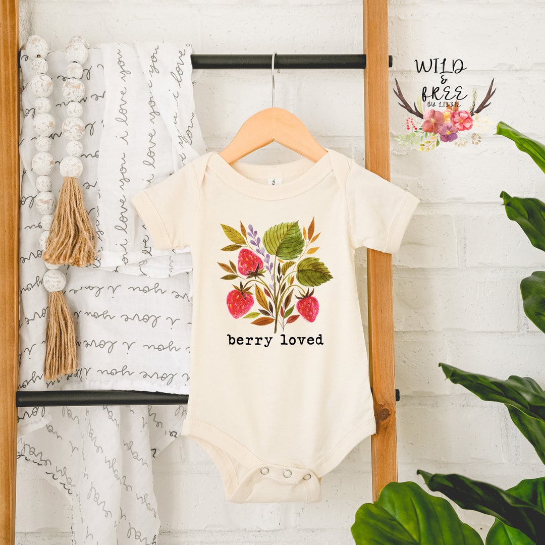 Berry Loved Onesie, Strawberry Baby Bodysuit, Fruit Onesie, Strawberry ...
