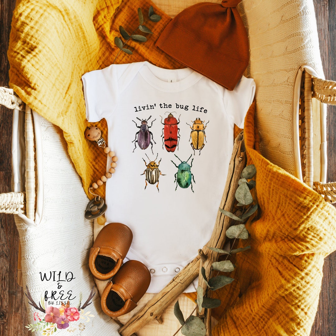 Livin' the Bug Life Onesie, Beetles Baby Bodysuit, Funny Bug Onesie ...