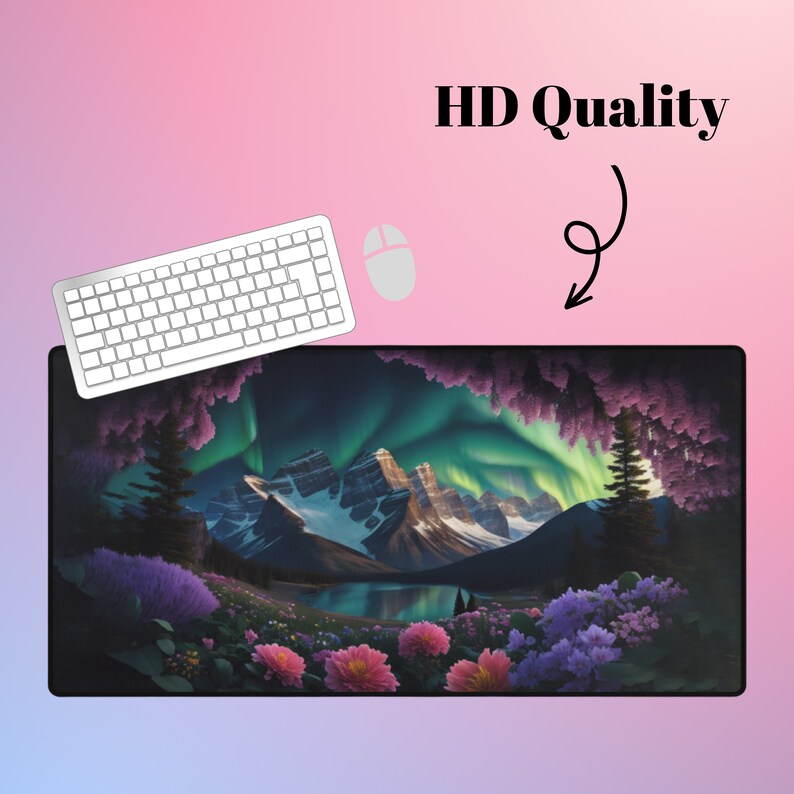 Dreamscape Mountains Valley Aurora Borealis Small Mouse Pad Mat Mousepad 9.5 8 Non-slip - Etsy