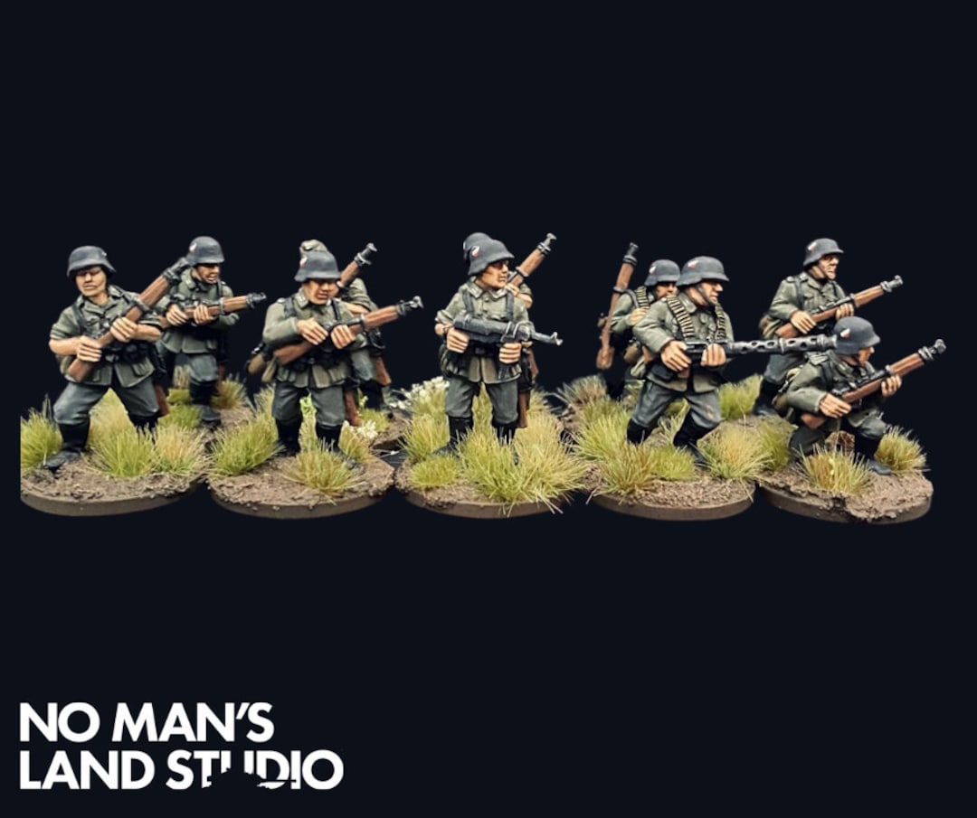 Bolt Action, Painted, German Infantry, Blitzkrieg Miniatures, 28mm, WW2 ...
