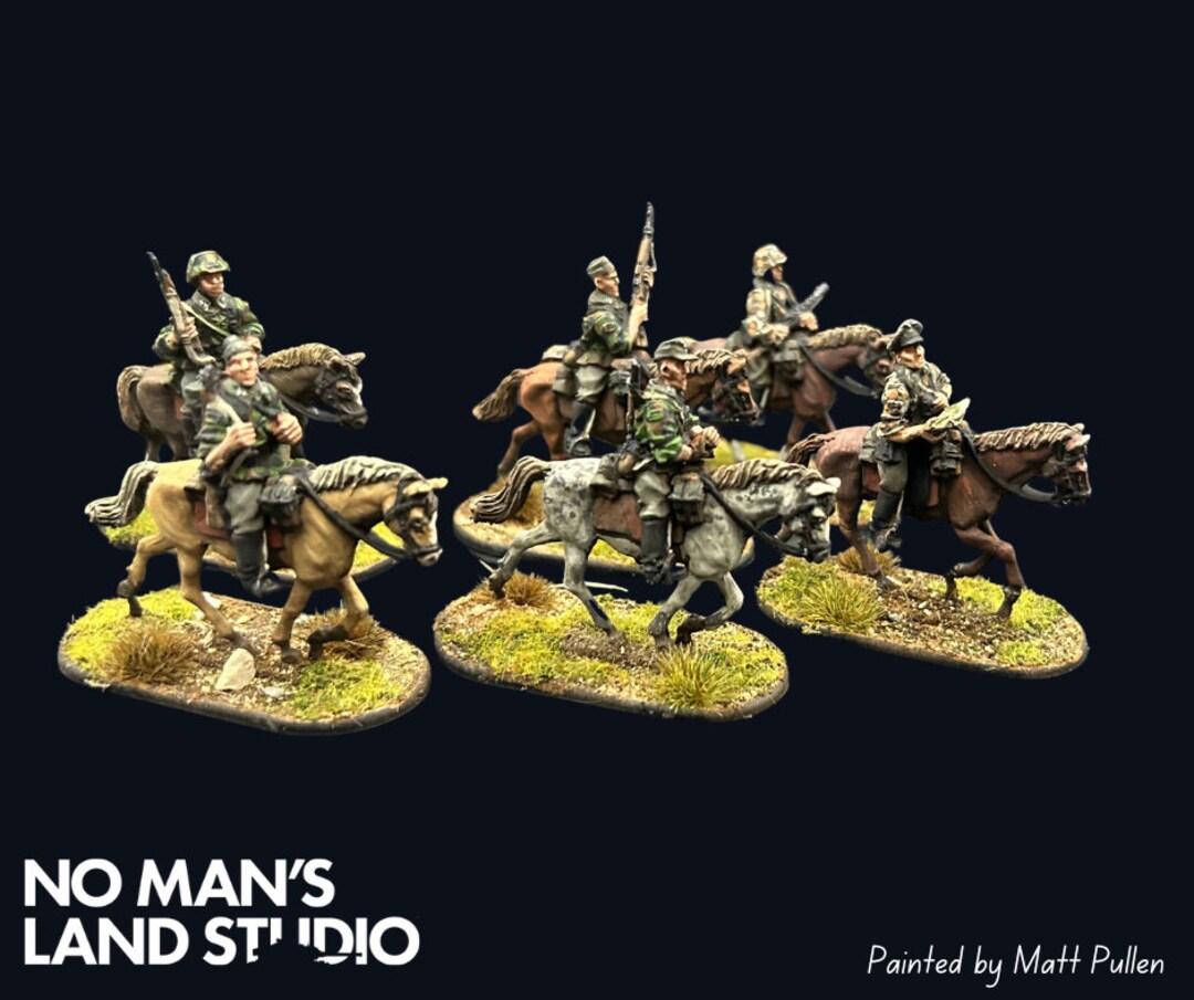 Bolt Action German Cavalry Miniatures, 28mm, WW2 Warlord Miniatures Pro ...