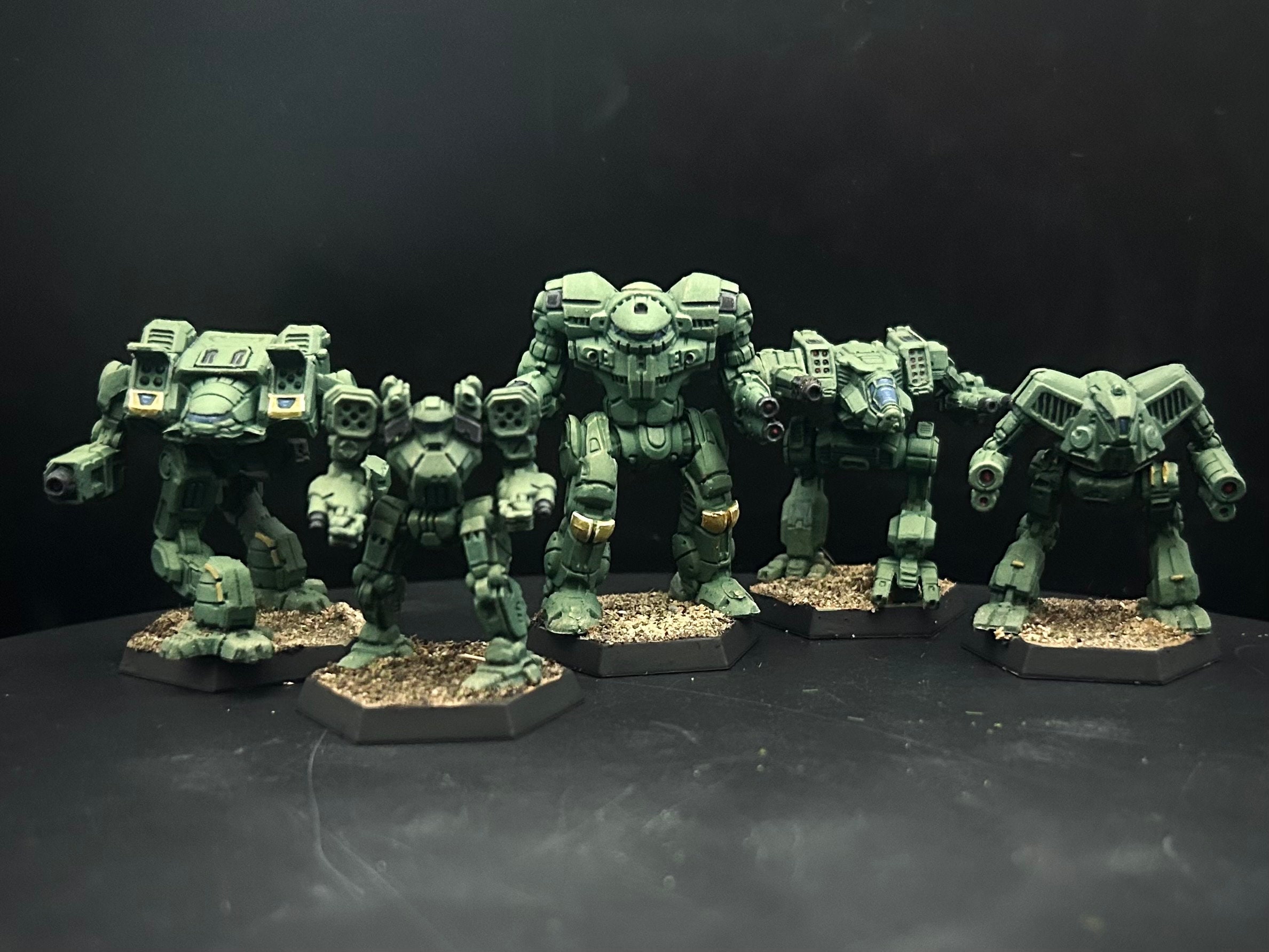 Pro Painted Battletech Miniatures Clan Support Star 5 Mechs - Etsy