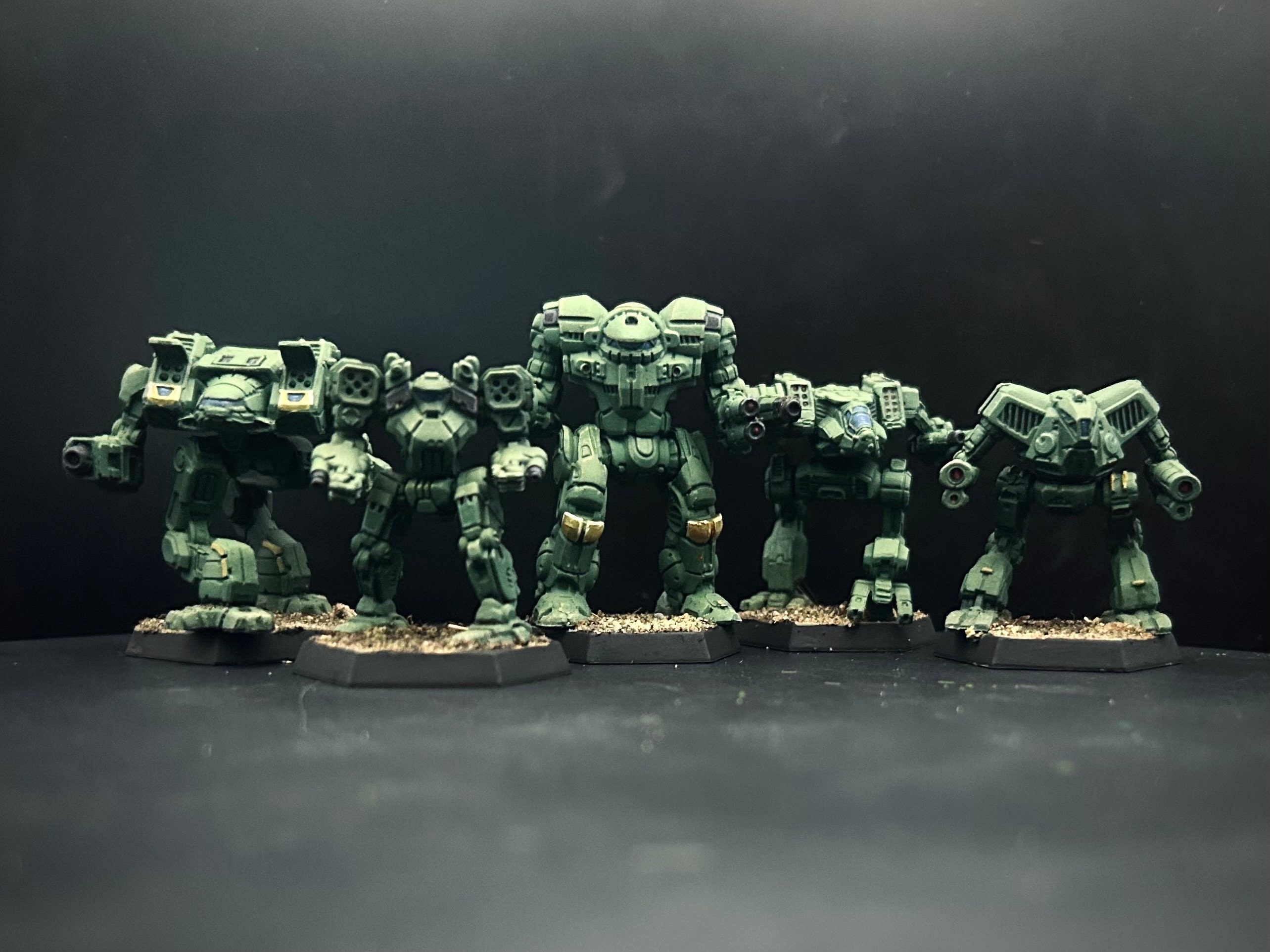 Pro Painted Battletech Miniatures Clan Support Star 5 Mechs - Etsy