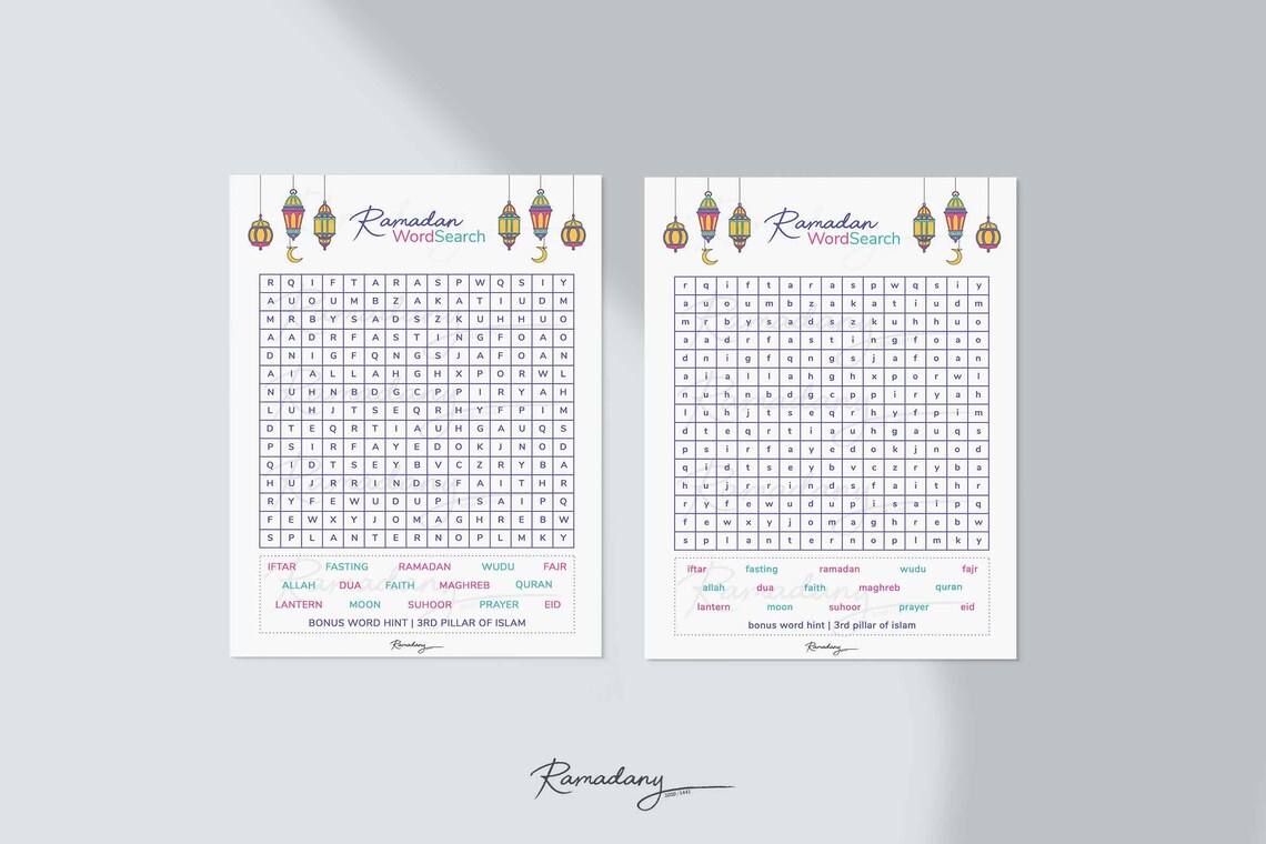 Ramadan Word Search | Uppercase and Lowercase | Kids Edition ...