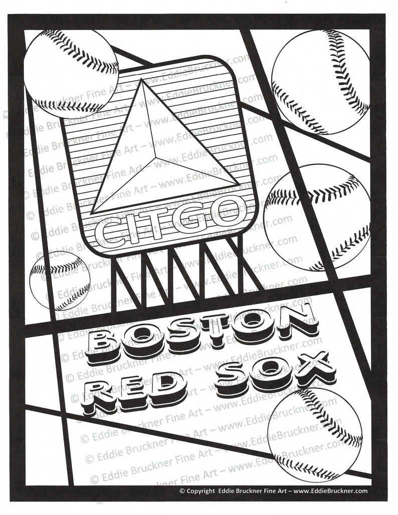 Boston Coloring Book: Pop-art Designs for Adults & Kids (digital ...