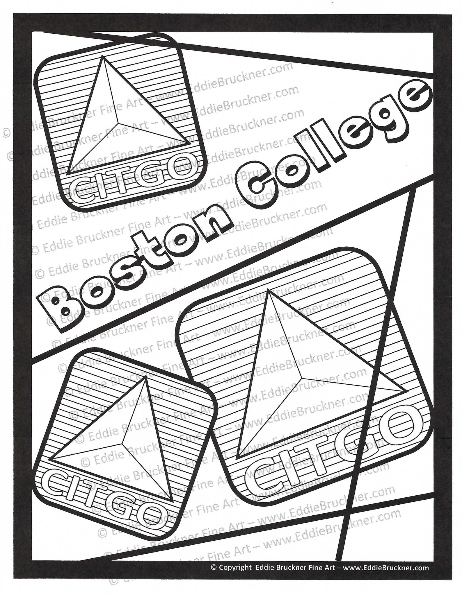 Boston Coloring Book: Pop-art Designs for Adults & Kids (digital ...