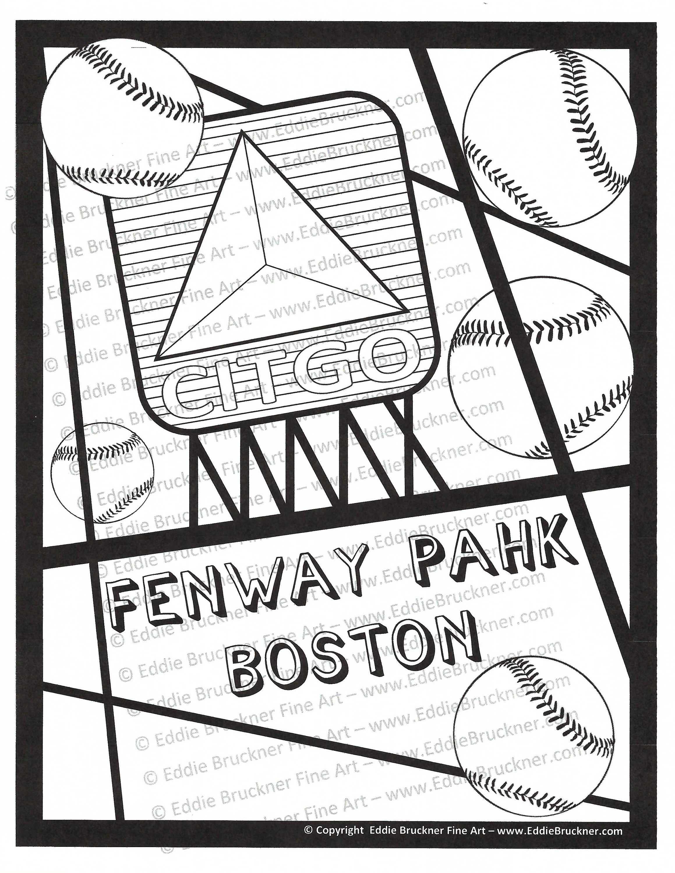 Boston Coloring Book: Pop-art Designs for Adults & Kids (digital ...
