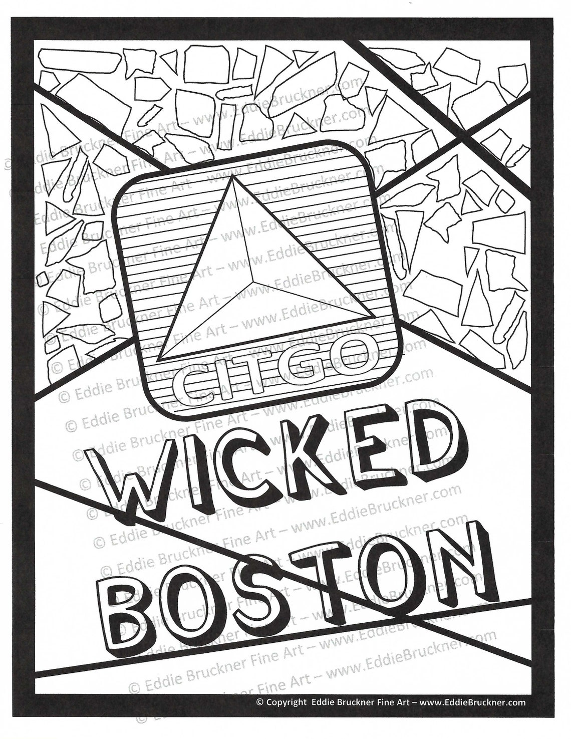 Boston Coloring Book Printable Instant Download of 20 Fun Coloring ...