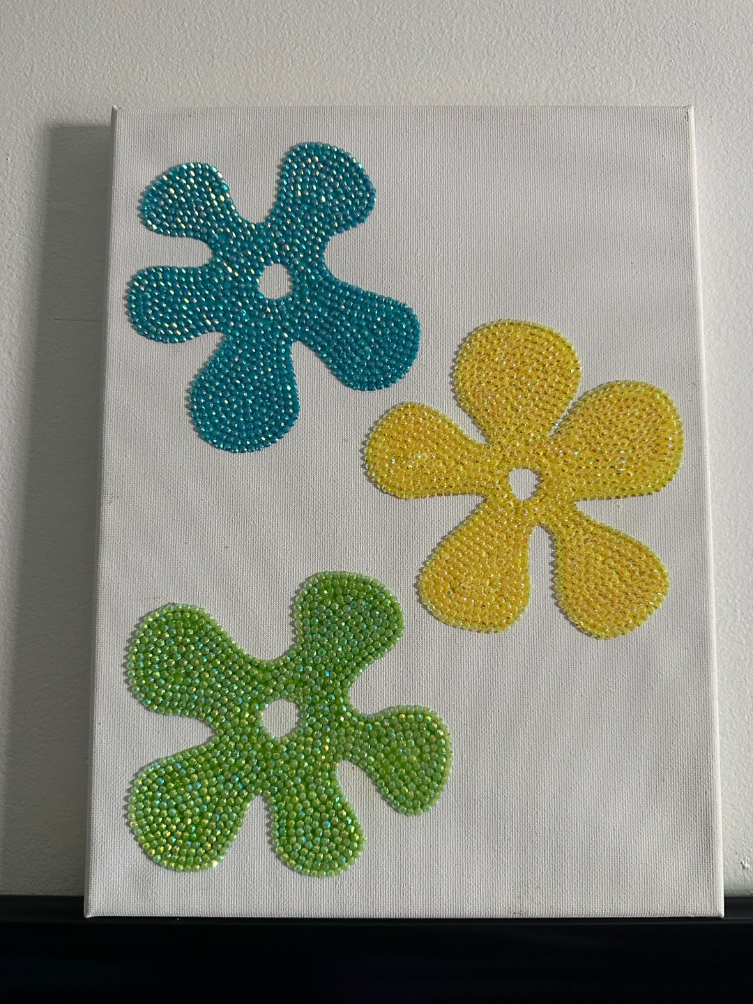 Spongebob Flowers Rhinestone Canvas - Etsy