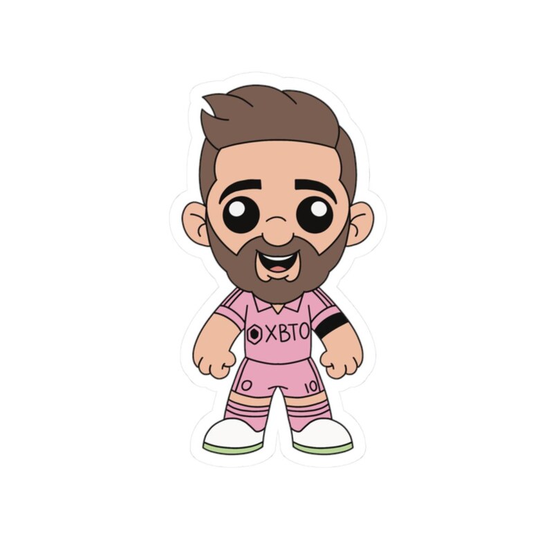 Lionel Messi Inter Miami FC Sticker, Cute Character Kiss-cut Stickers ...