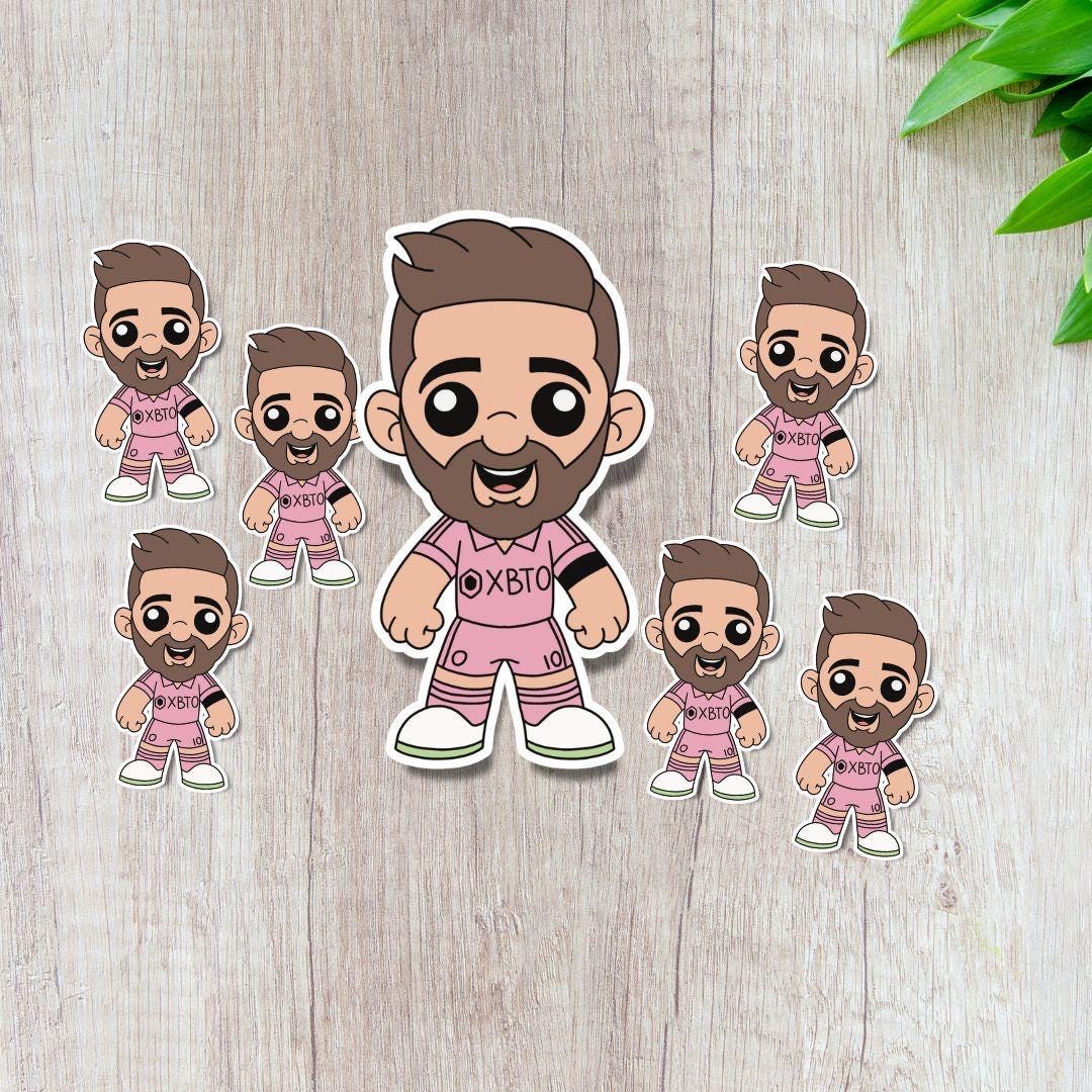 Lionel Messi Inter Miami FC Sticker, Cute Character Kiss-cut Stickers ...