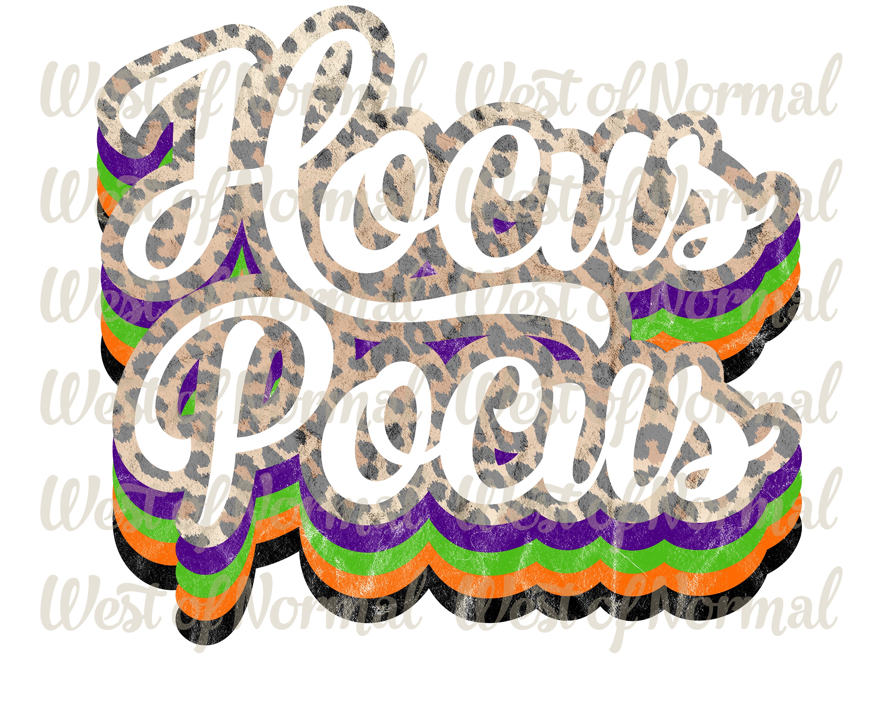 Hocus Pocus Retro Colorful Leopard PNG for Sublimation - Etsy