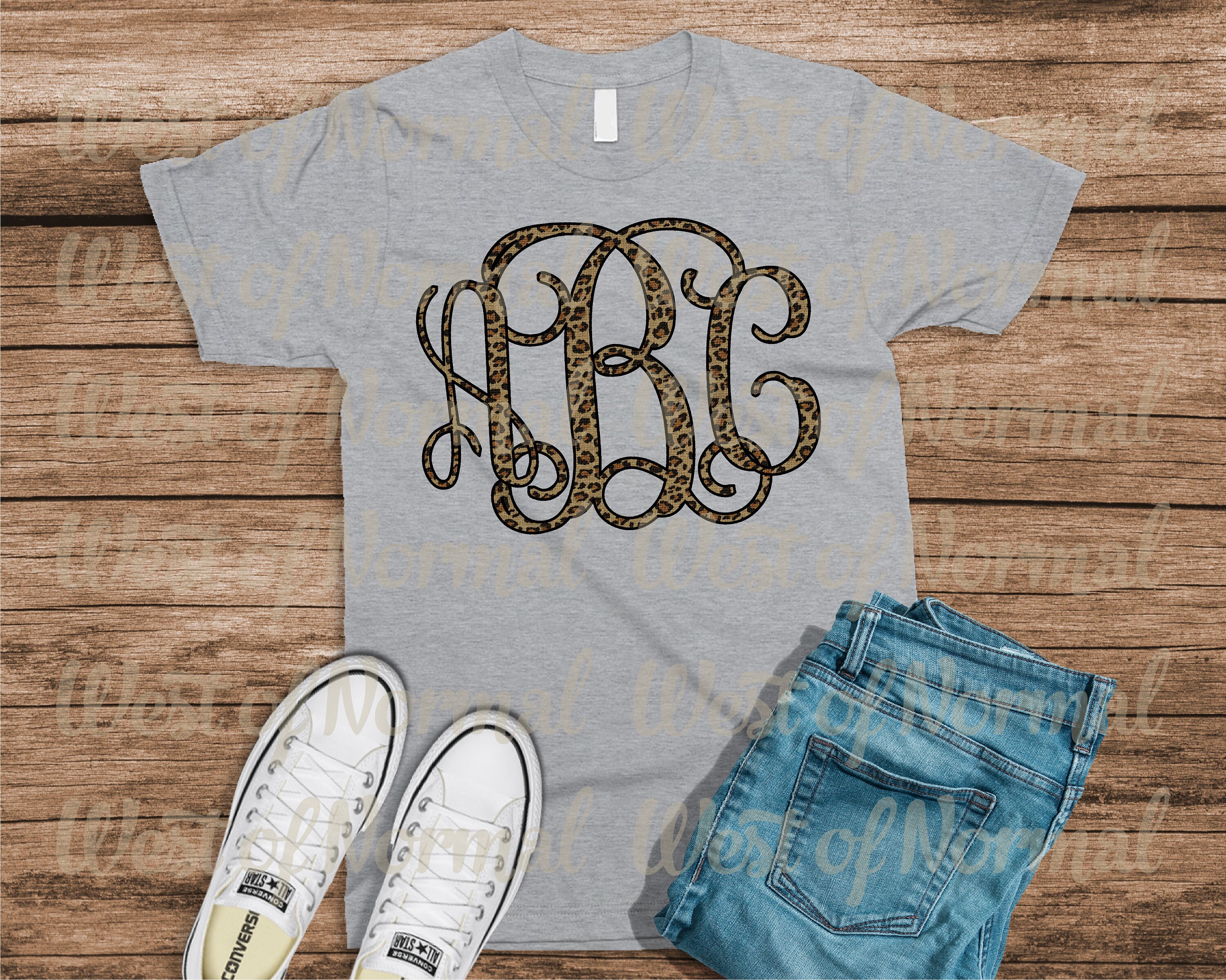 Linen Leopard Vine Monogram Alphabet PNG for Sublimation - Etsy