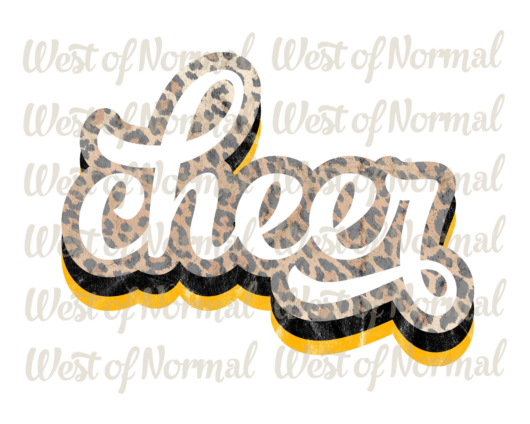 Cheer Old Gold Retro Leopard Royal PNG for Sublimation - Etsy