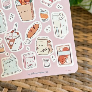 Food Planner Stickers Cute Groceries Sticker Sheet Journaling Stickers ...