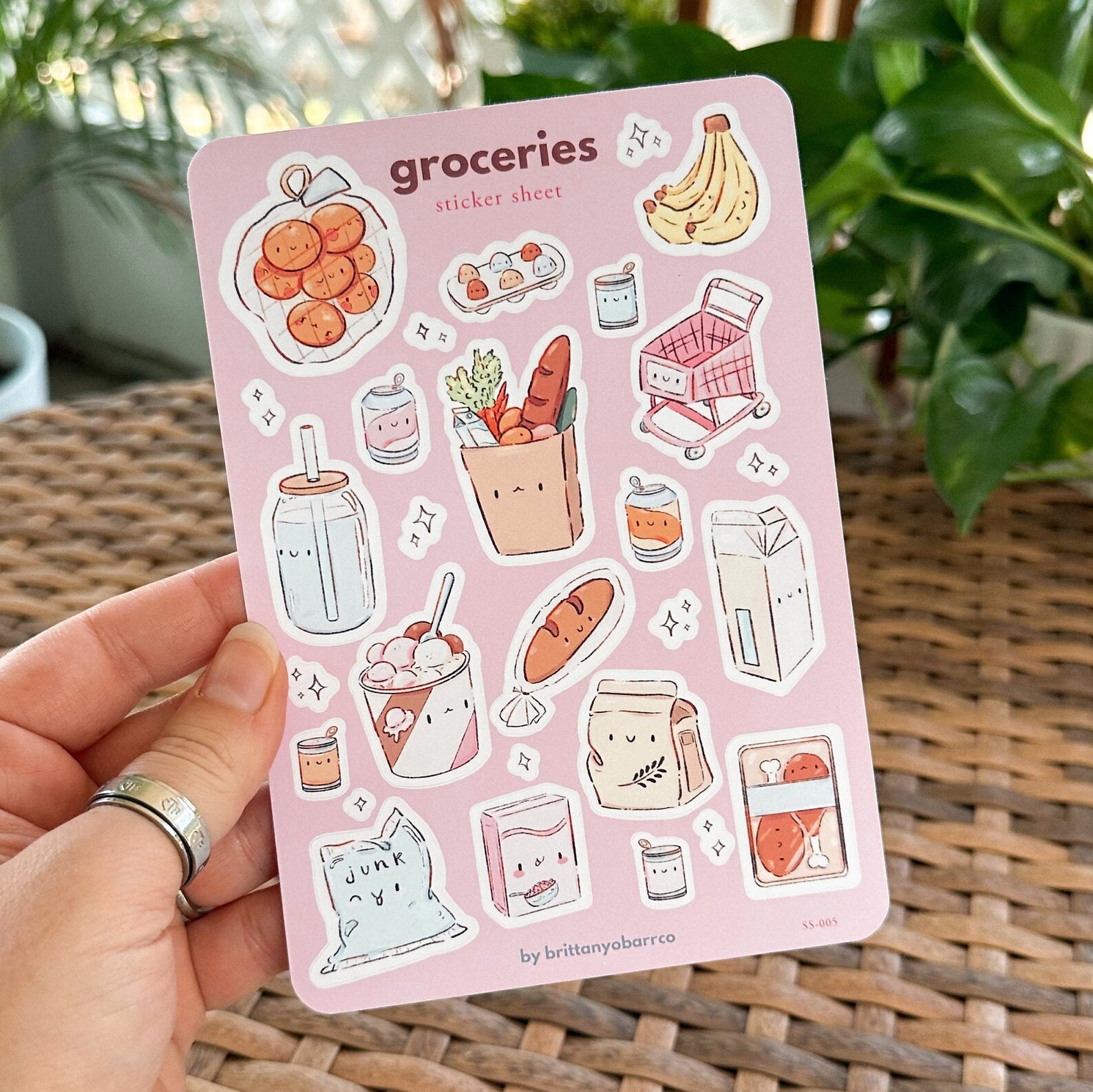 Food Planner Stickers Cute Groceries Sticker Sheet Journaling Stickers ...