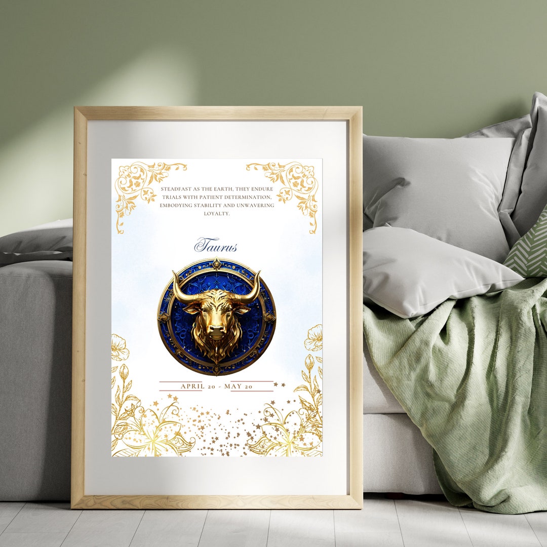 Taurus Zodiac Constellation Digital Art Print - Perfect Father's Day ...