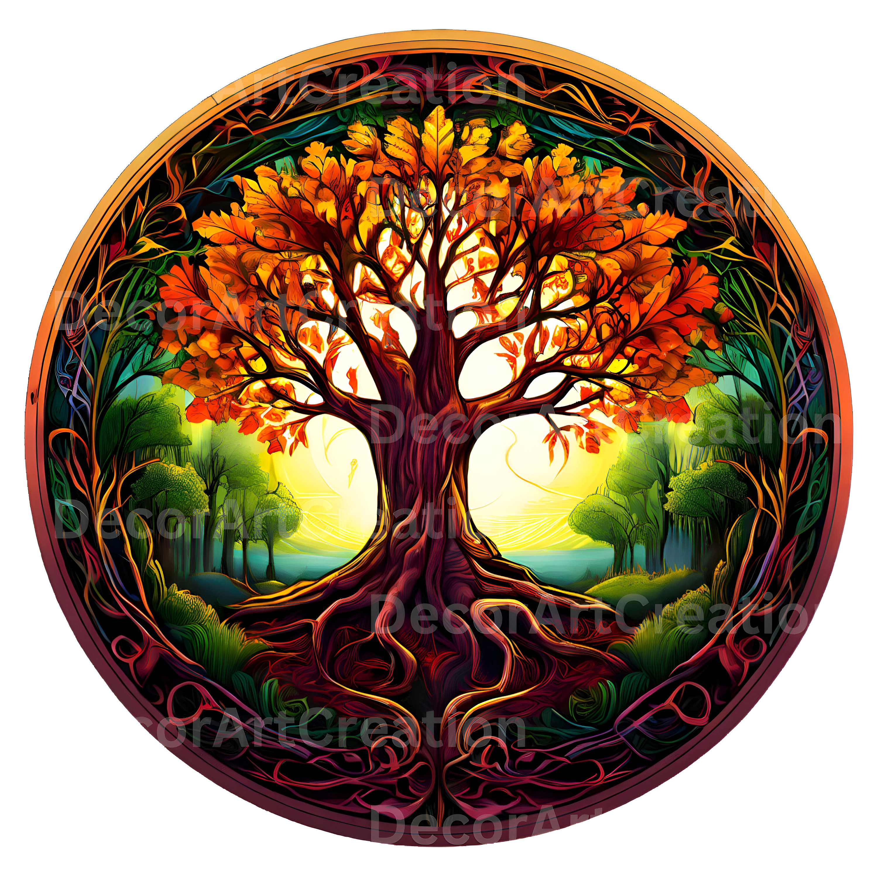 Tree of Life Fantasy Picture - Digital Art Print (10 Variants ...