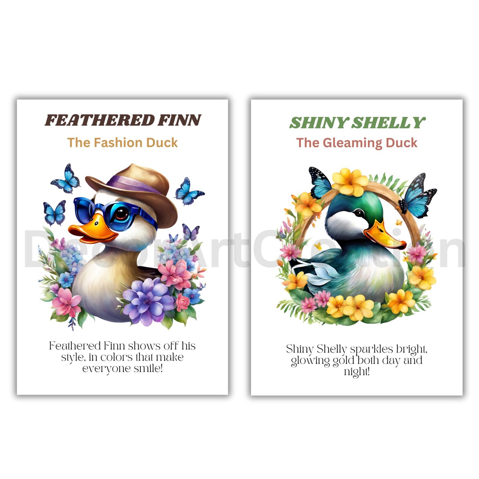 9 Ducks Baby Clipart, Nursery Decor Fun, Educational Prints for Kids ...