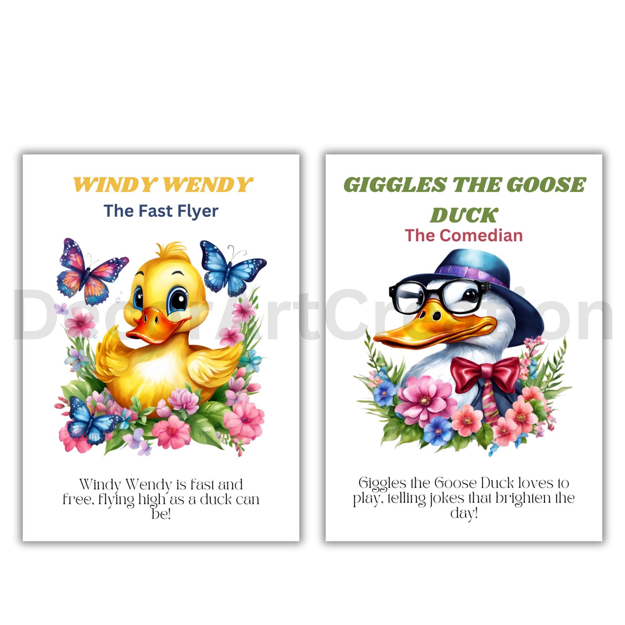 9 Ducks Baby Clipart, Nursery Decor Fun, Educational Prints for Kids ...