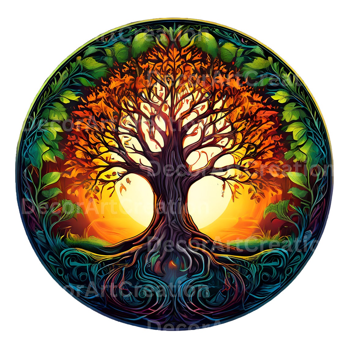 Tree of Life Fantasy Picture Digital Art Print 10 Variants 7000x7000px ...